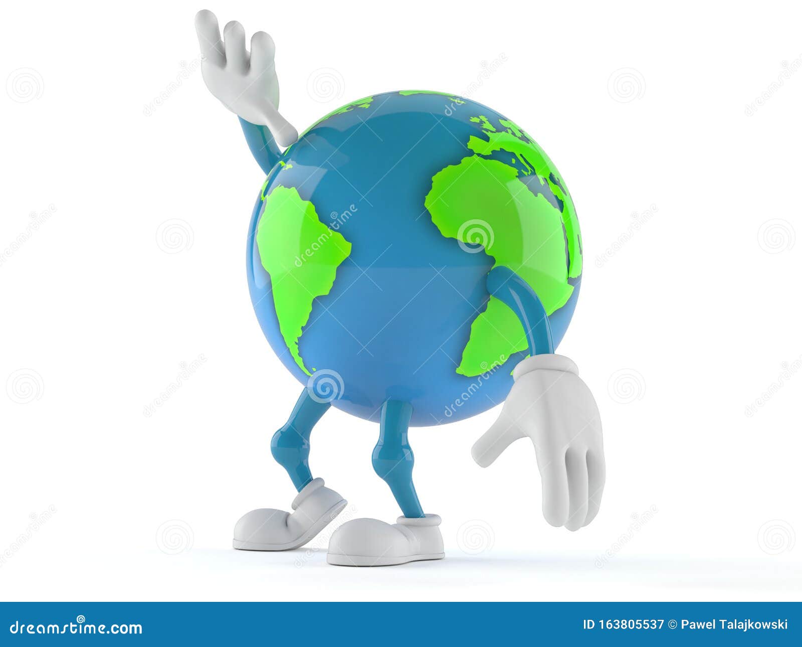 World Globe Character Looking Up Stock Illustration - Illustration of ...
