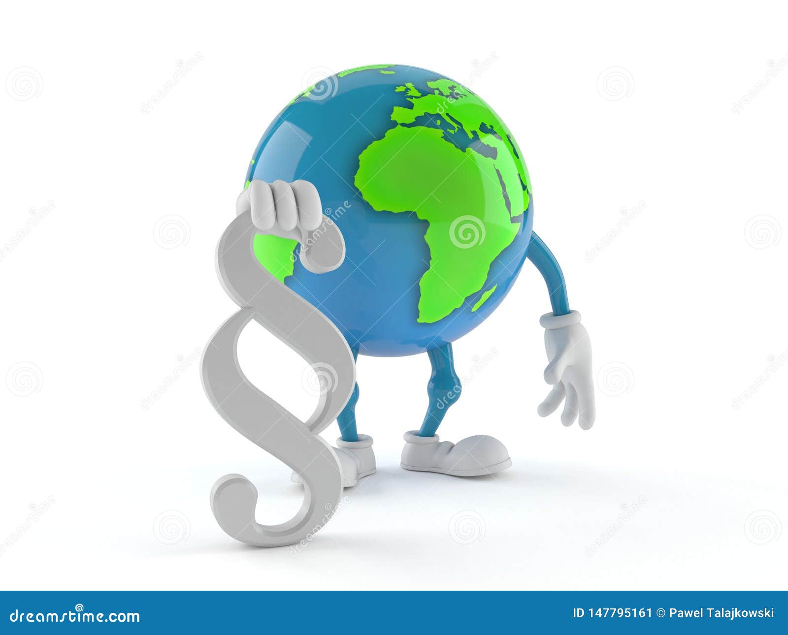 World Globe Character with Paragraph Symbol Stock Illustration ...