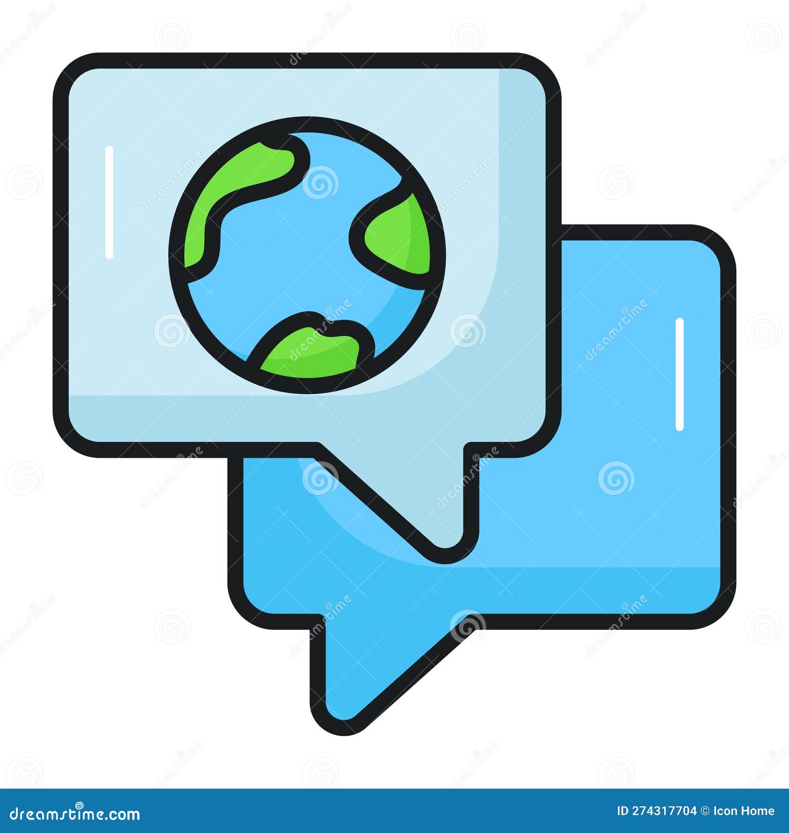 World Globe on Chat Bubble Denoting Vector of Eco Conversation, Premium ... World Globe on Chat Bubble Denoting Vector of Eco Conversation, Premium ...