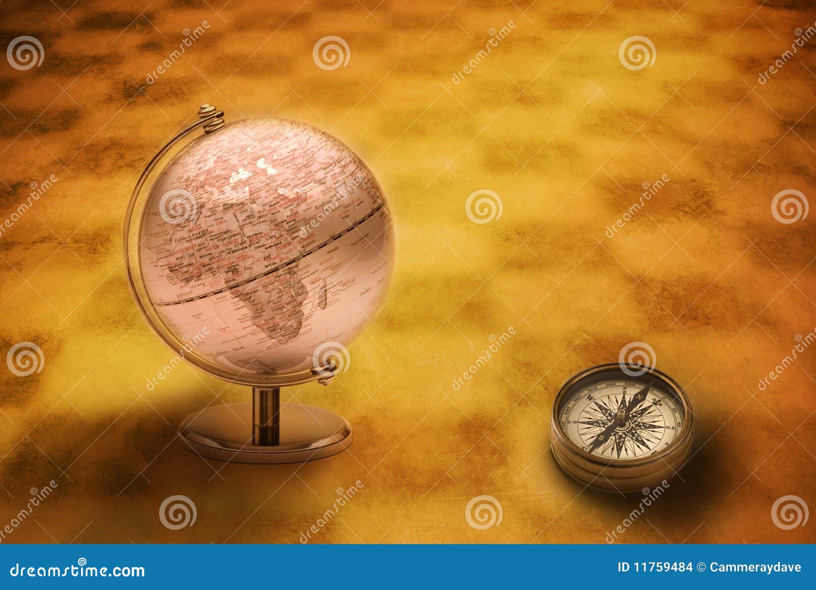 World Globe Compass Europe Africa Stock Illustration - Illustration of ...