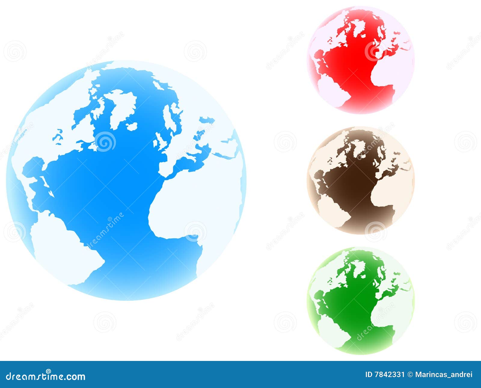 World Globe Different Colors Stock Illustrations – 620 World Globe ...