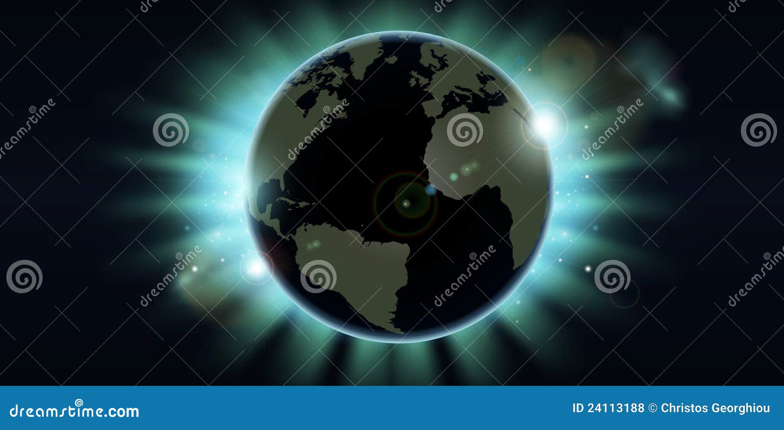 World Globe Eclipse Background Stock Vector - Illustration of shadow ...