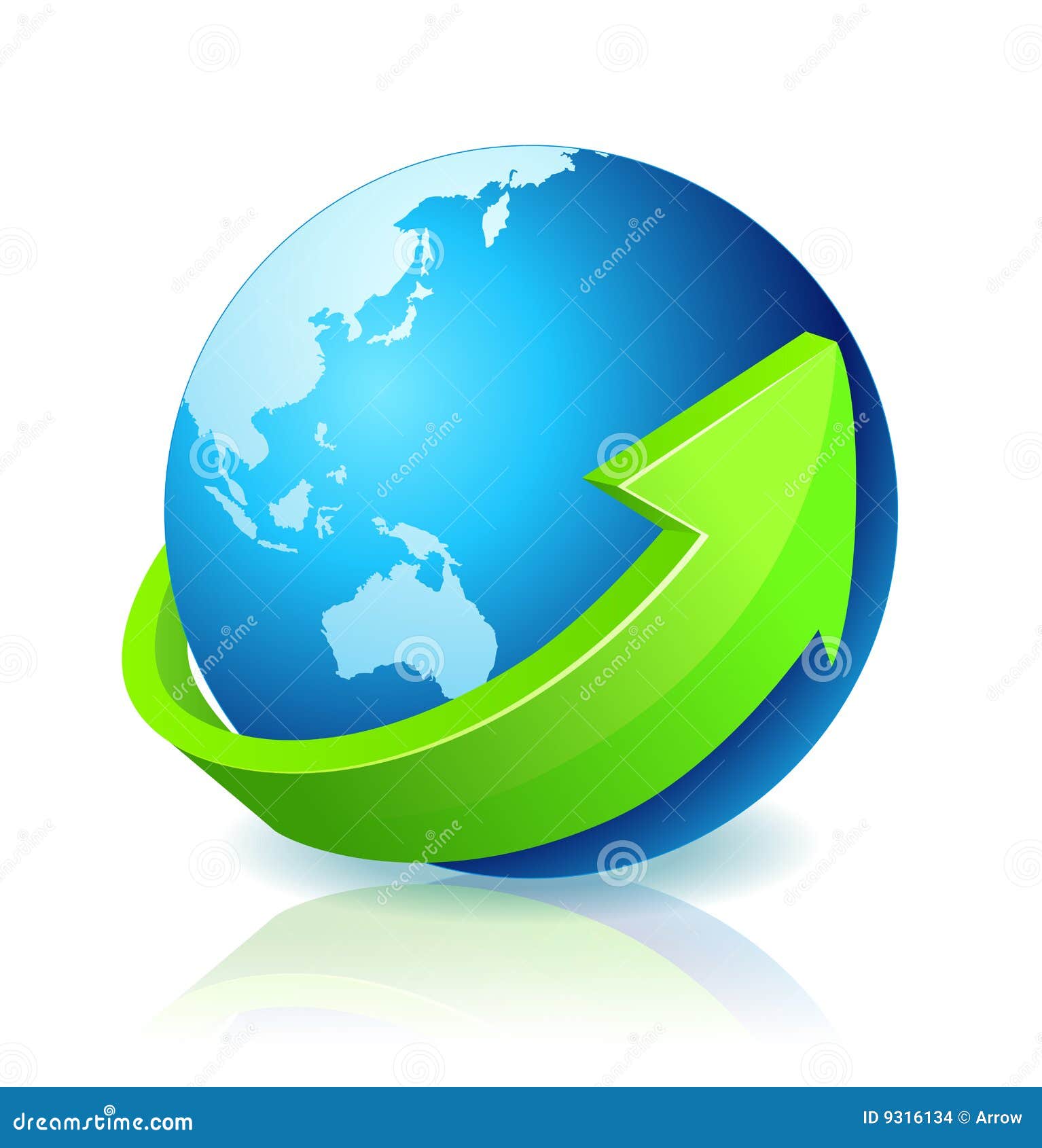 World Globe Go Green Stock Images - Image: 9316134