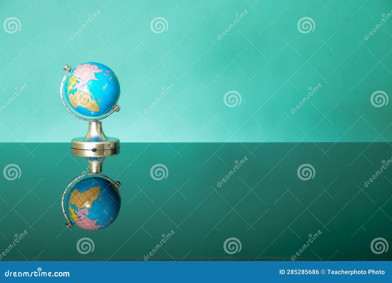 World Globe on Green Background. Copy Space.Earth Day or Environment ...
