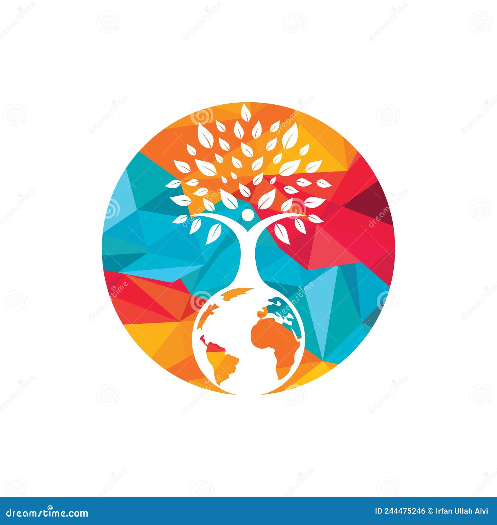 Global Human Tree Vector Logo Design Template. Stock Vector ...