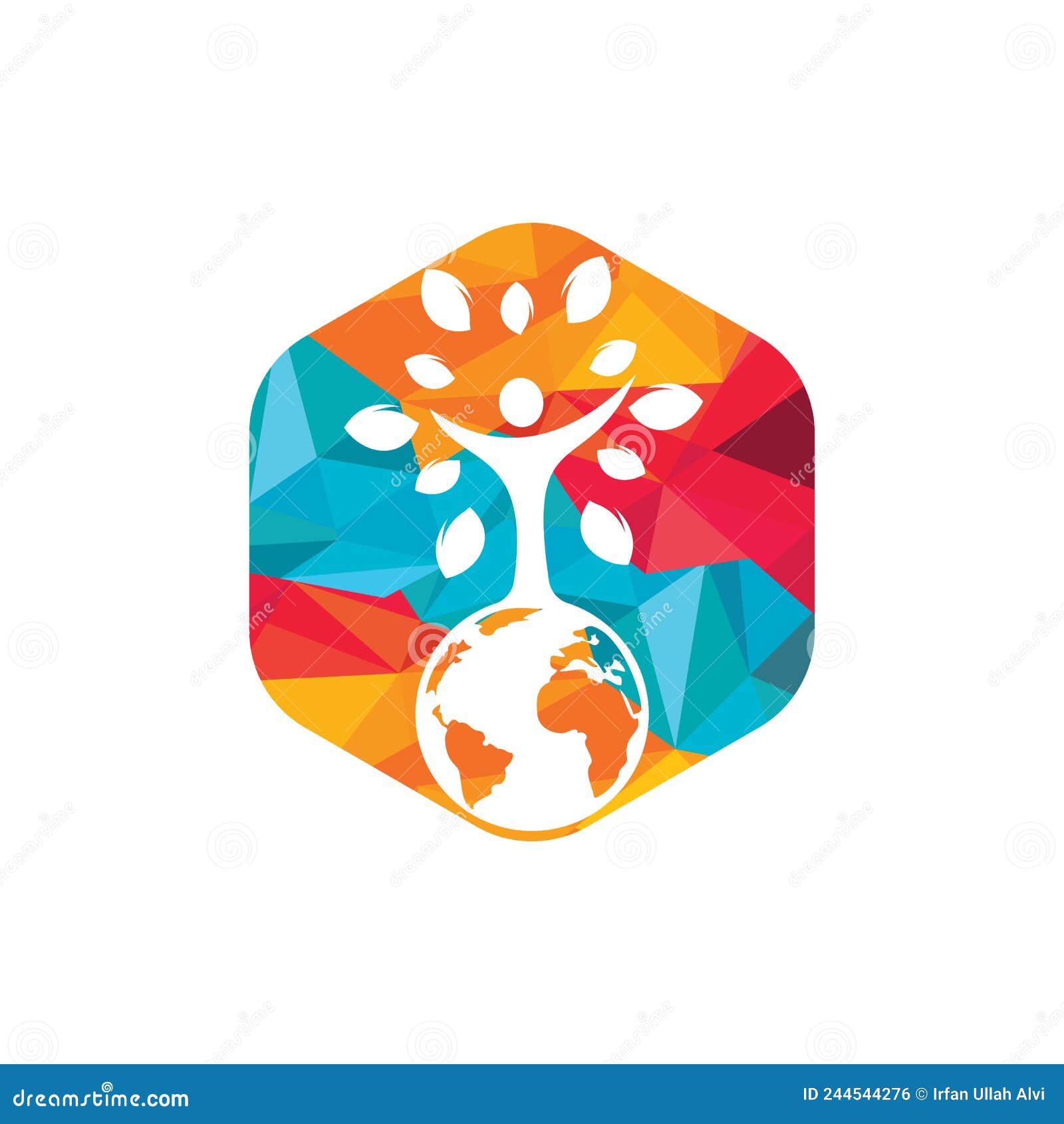 Global Human Tree Vector Logo Design Template. Stock Vector ...
