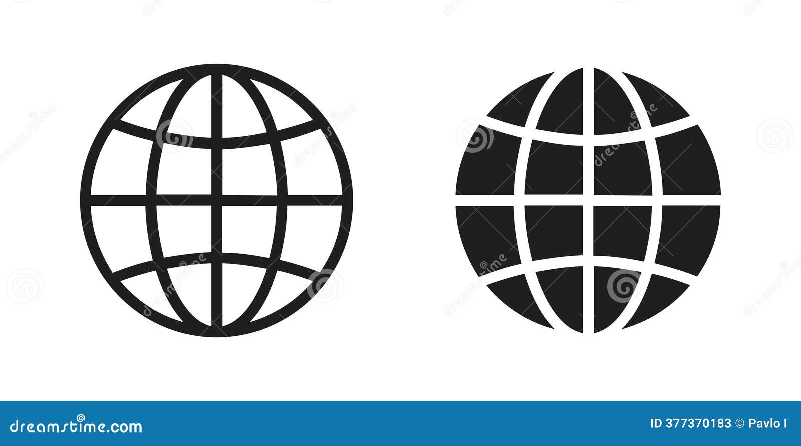 Globe Grid Spheres. World Map Topography Spheres With Latitude And ...