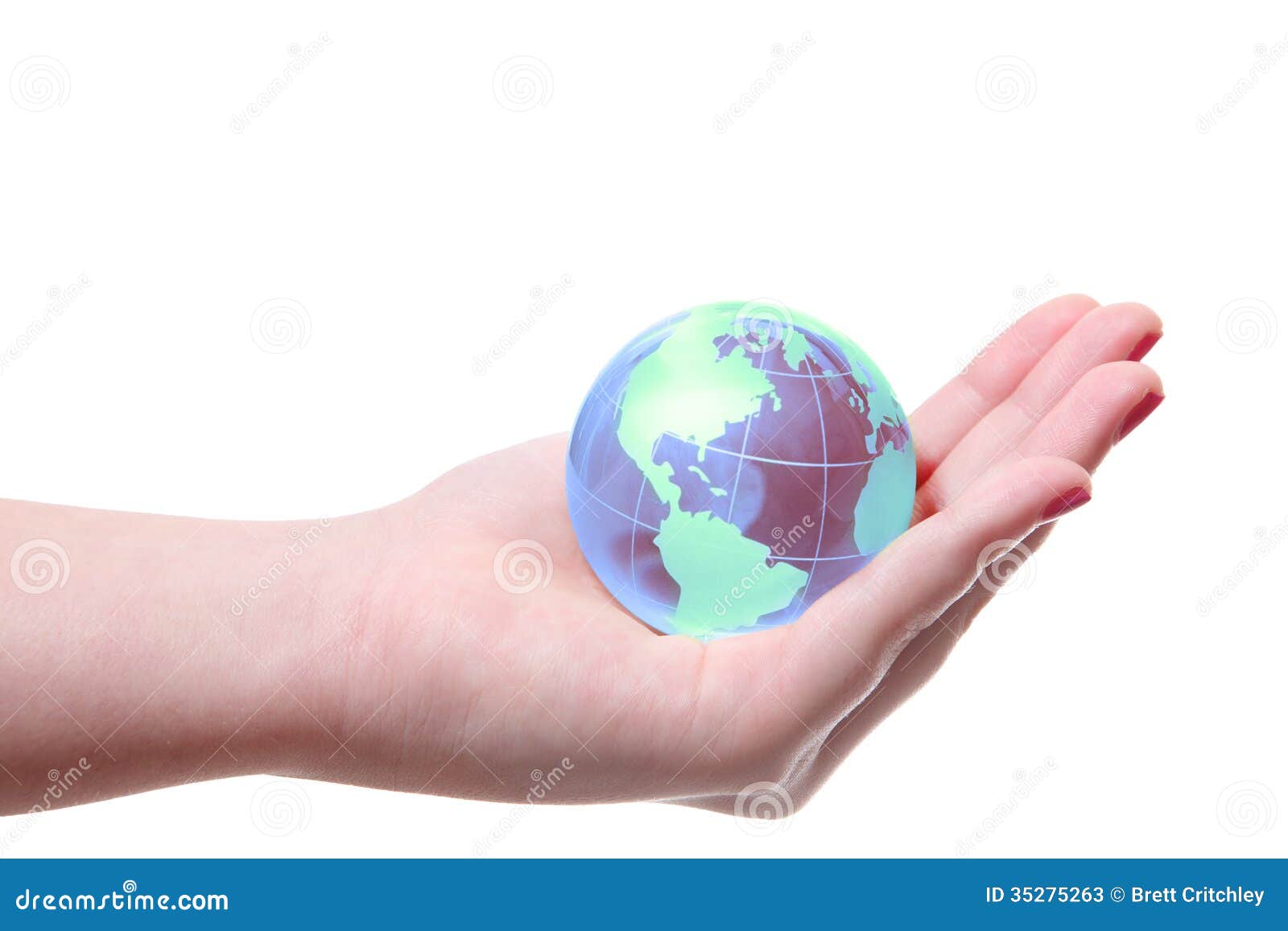 World globe in hand stock image. Image of background - 35275263