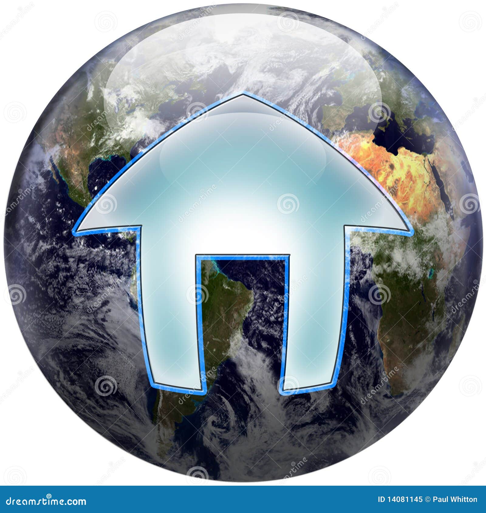 World globe home button stock illustration. Illustration of crystal ...