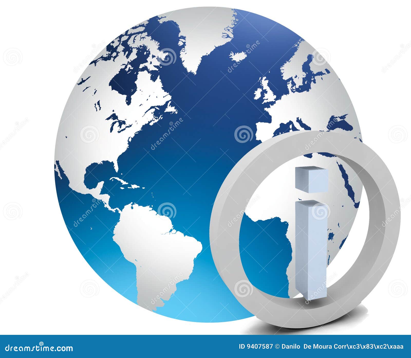 World globe with info icon stock illustration. Illustration of glossy ...