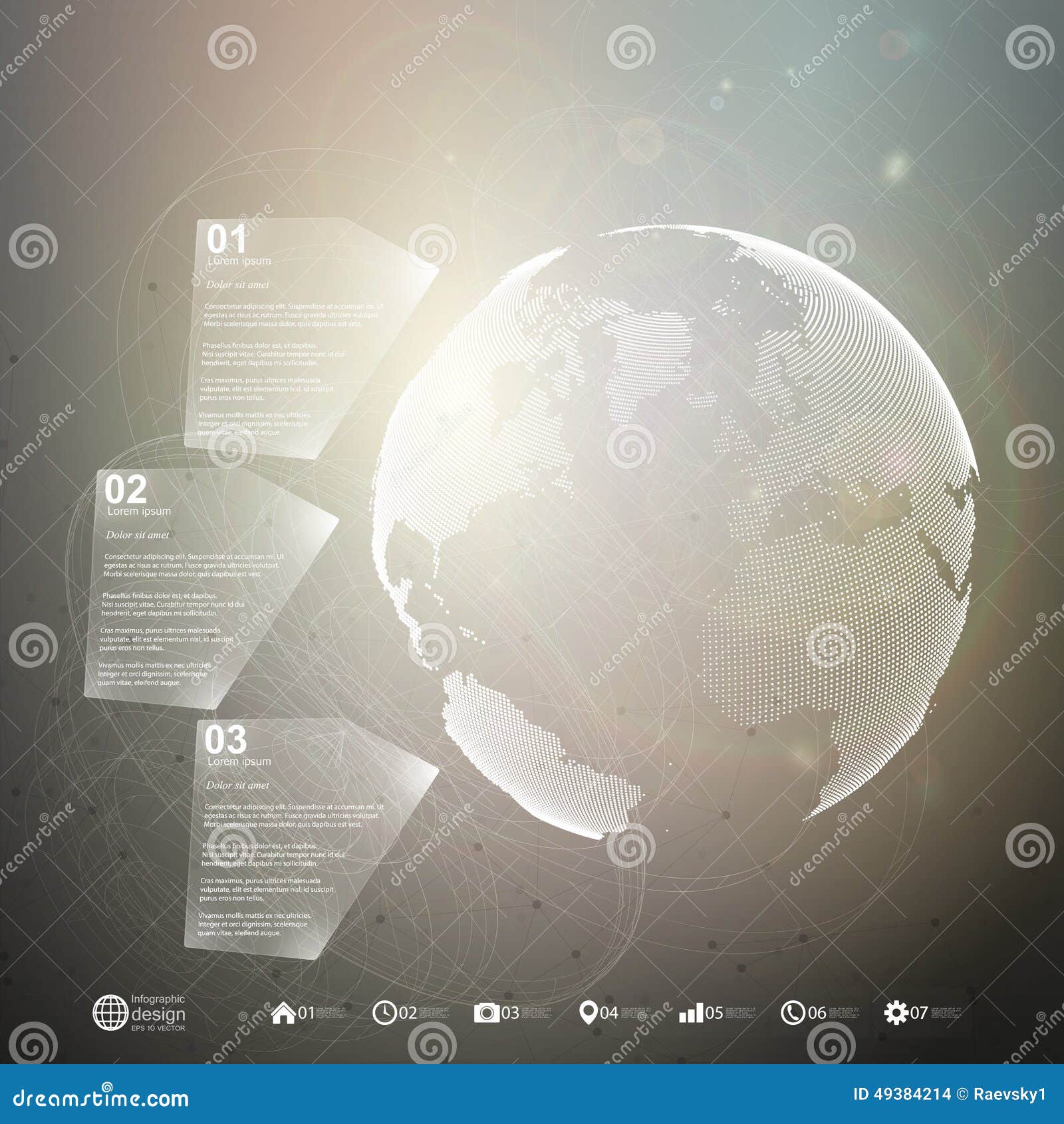 World Globe. Infographic Template for Business Stock Vector ...