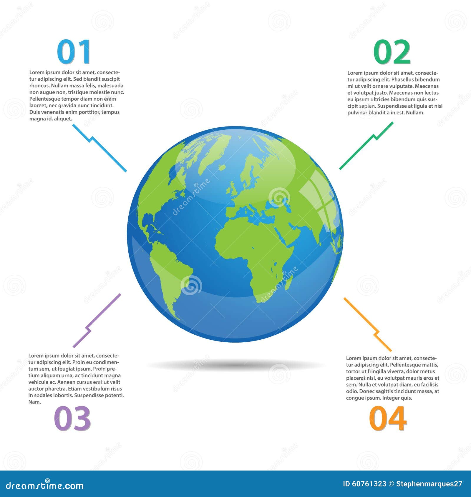 3d Globe Infographics. World Map Information Graphic. Infographic Diagram Maps With Chart ...