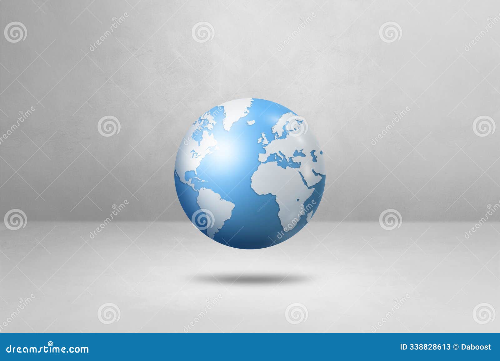 Globe With Light Blue Datacenter Map Stock Illustration | CartoonDealer ...
