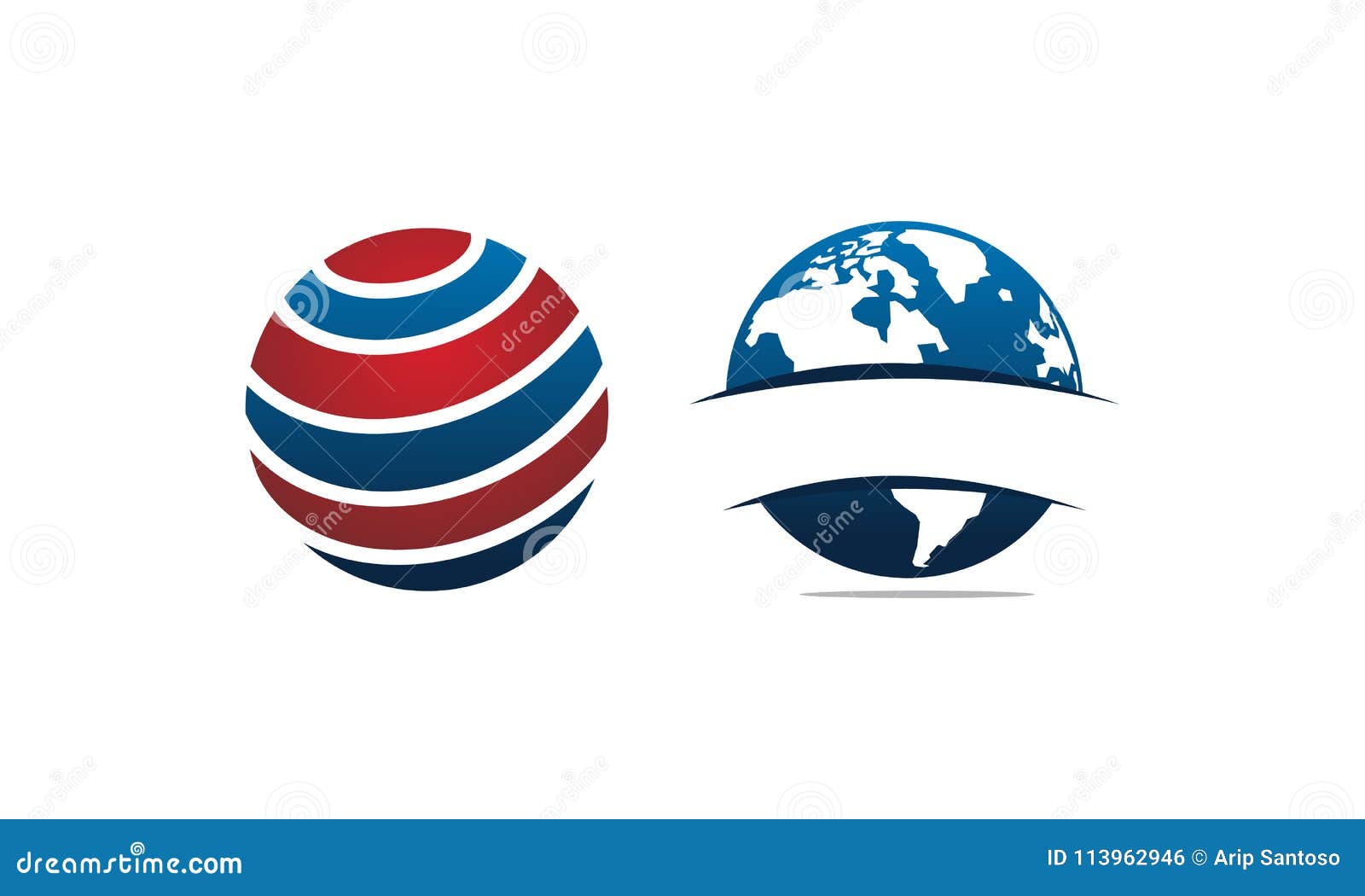 World Globe Logo Design Template Set Stock Vector - Illustration of ...