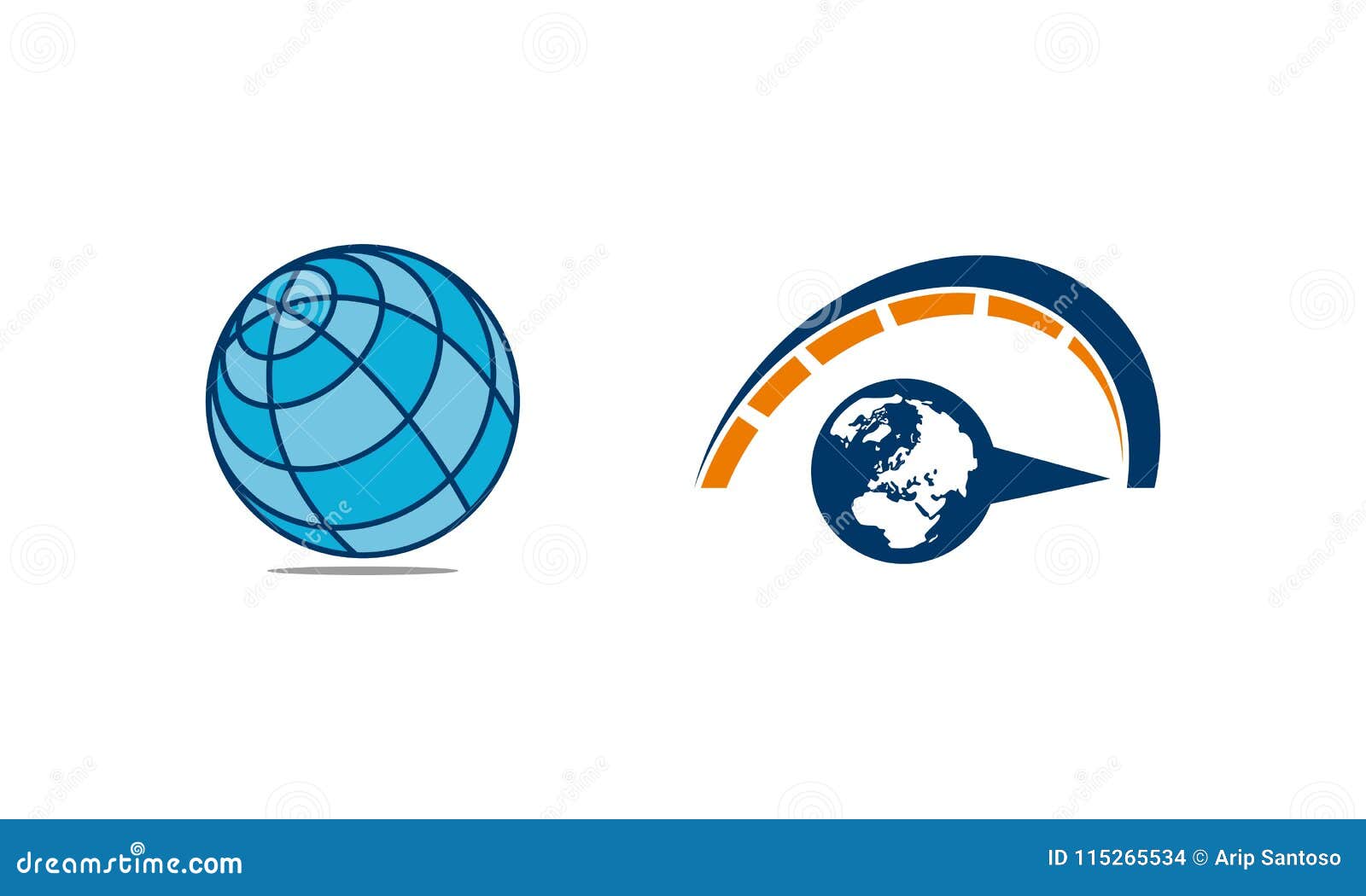 World Globe Logo Design Template Set Stock Vector - Illustration of ...