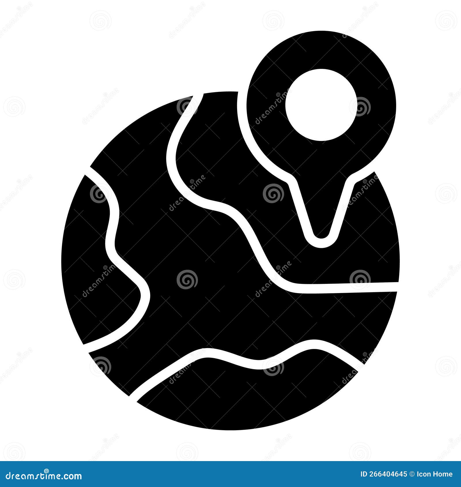 World Globe with Map Pin Concept of Destination Stock Vector ...