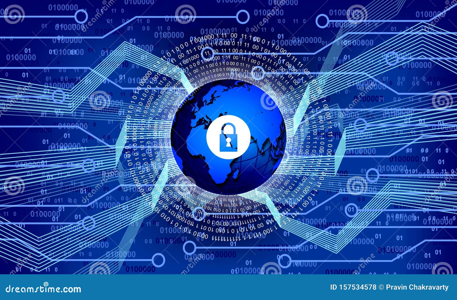 World Globe Network Security Technology. Technology Communication Stock ...