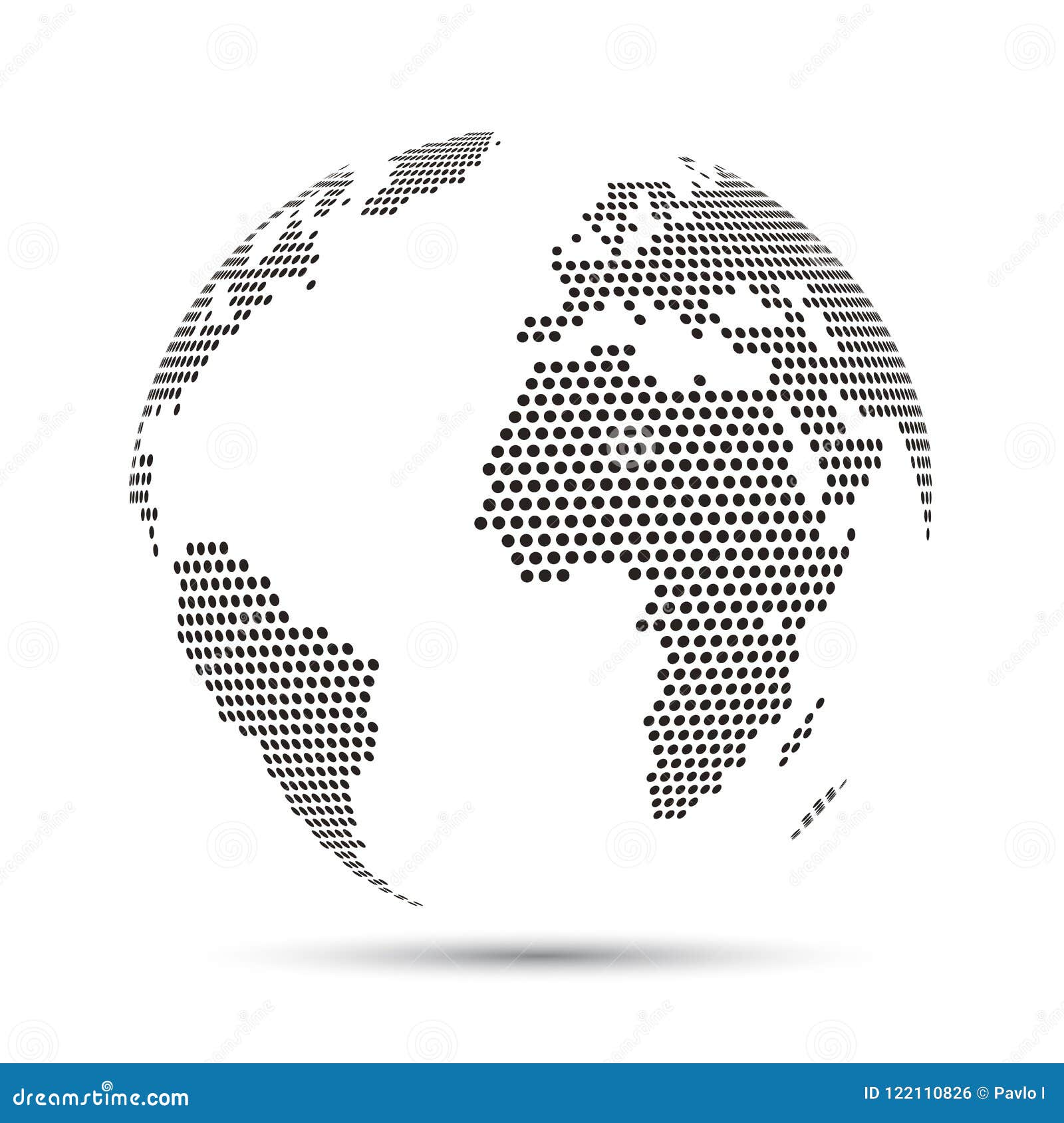 World Globe with Pixels - Vector Stock Vector - Illustration of geography, america: 122110826