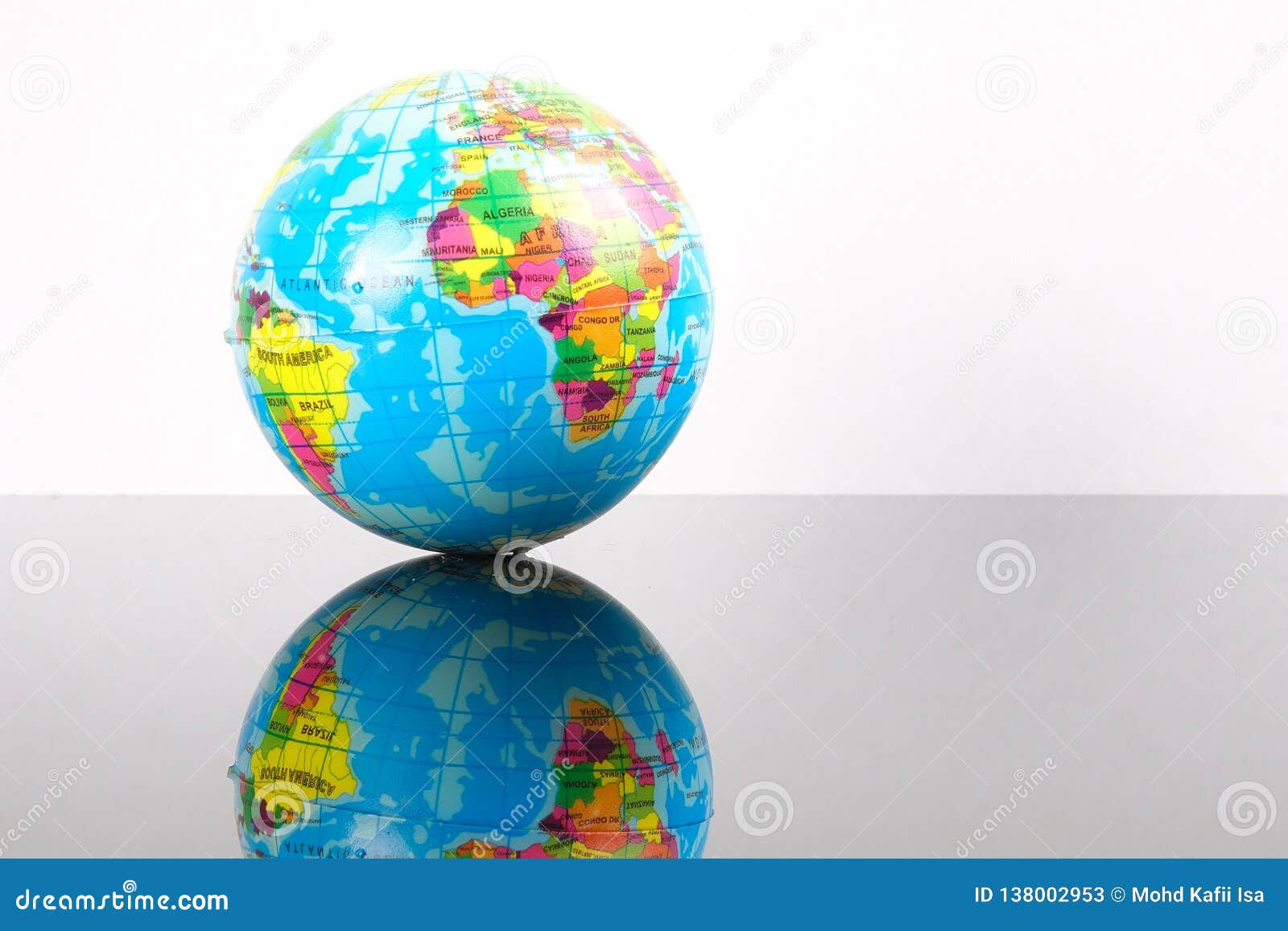 World Globe with Reflection. Globalization Concept. Stock Image - Image ...