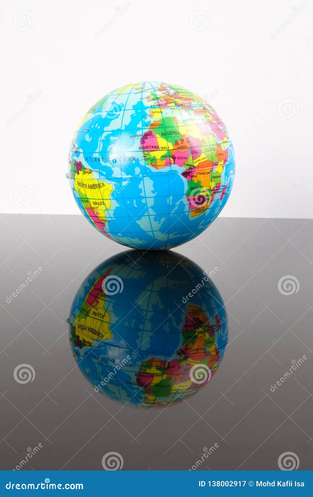 World Globe with Reflection. Globalization Concept. Stock Image - Image ...