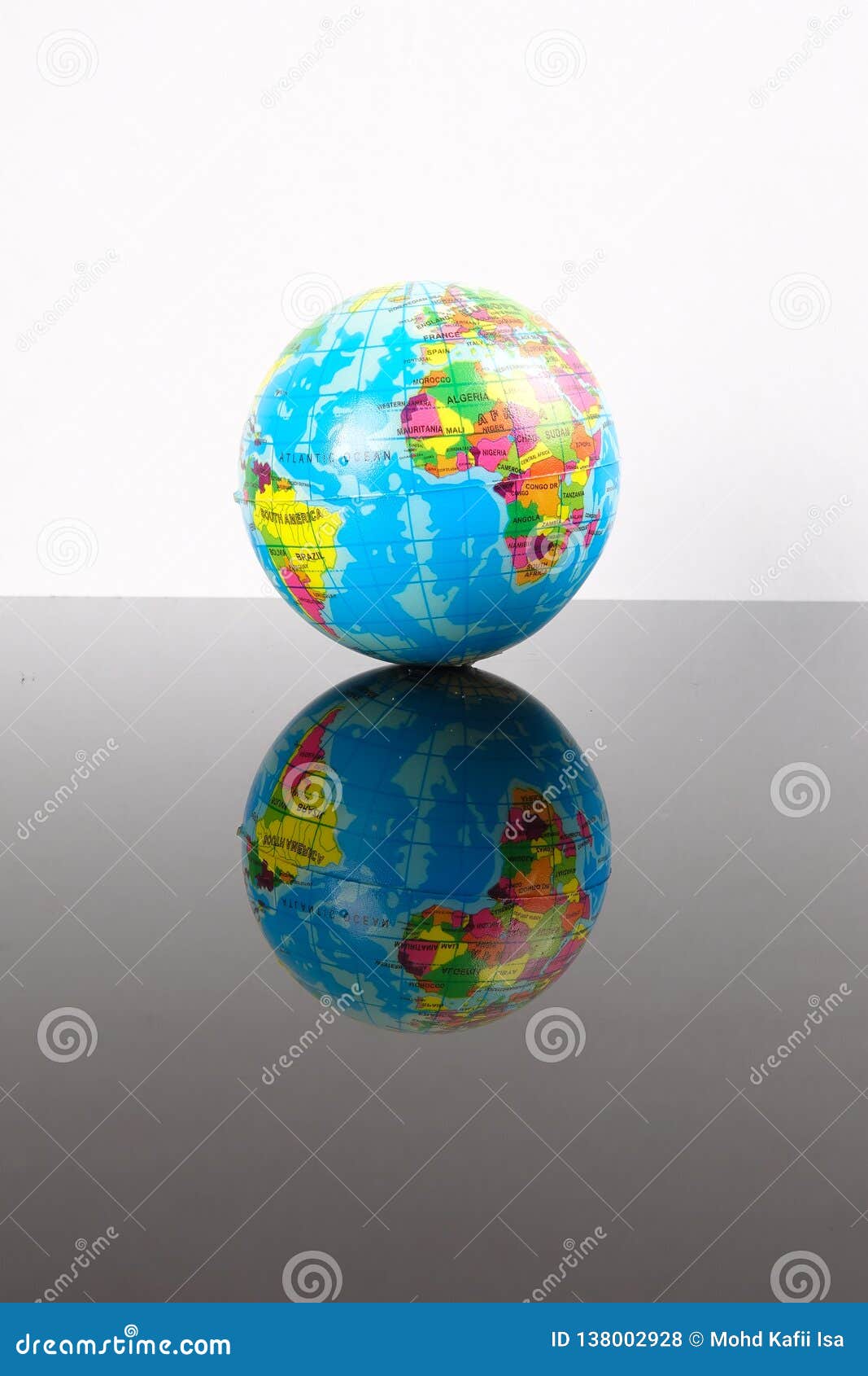 World Globe with Reflection. Globalization Concept. Stock Photo - Image ...
