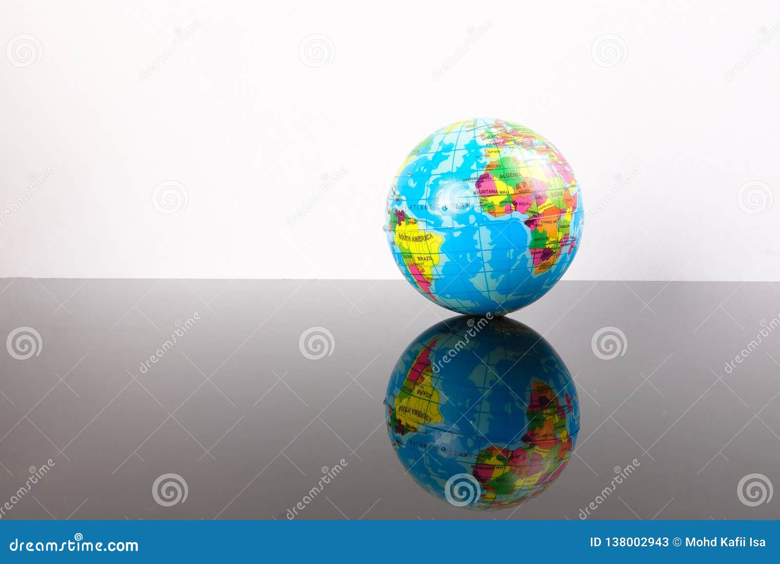 World Globe with Reflection. Globalization Concept. Stock Image - Image ...