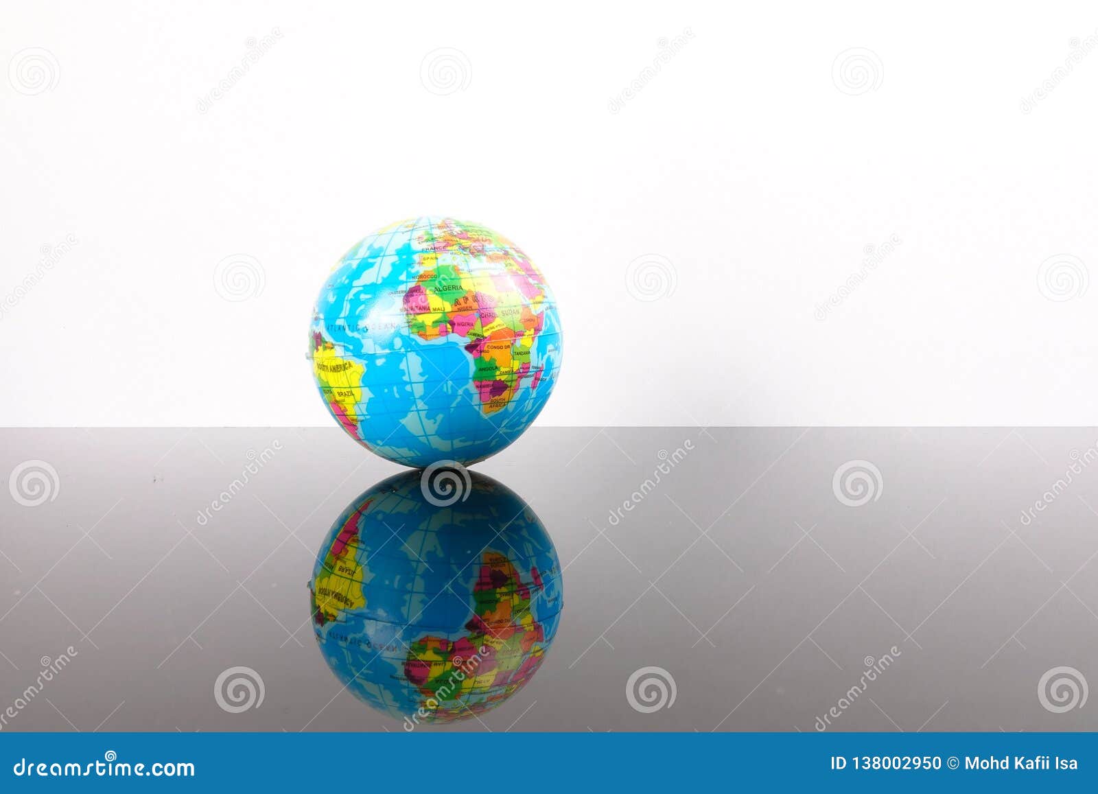 World Globe with Reflection. Globalization Concept. Stock Photo - Image ...