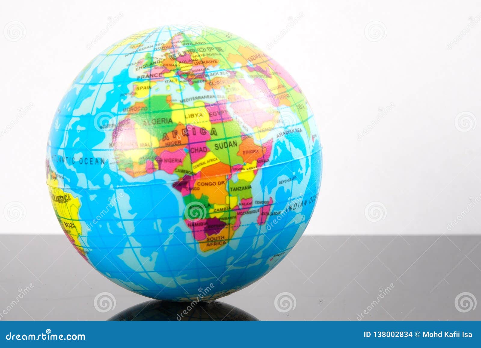World Globe on White. Globalization Concept. Stock Photo - Image of ...