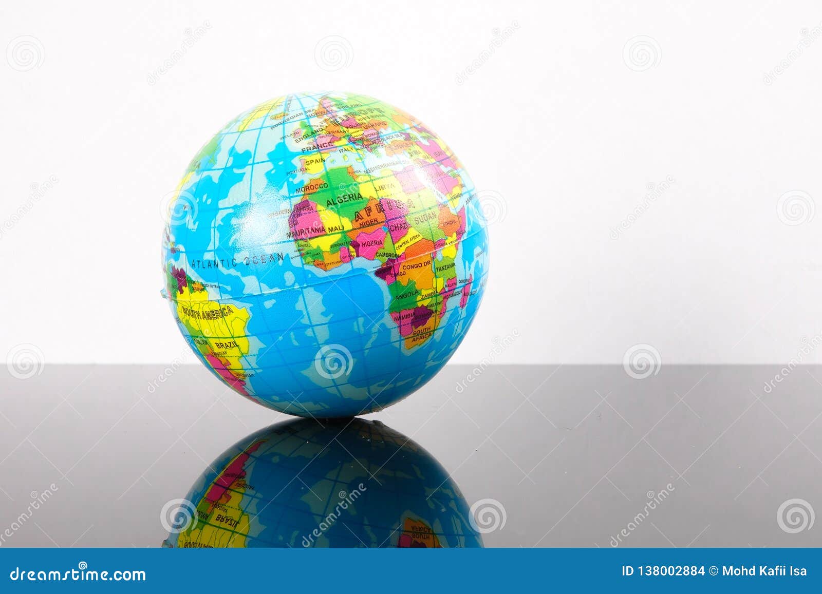 World Globe on White. Globalization Concept. Stock Photo - Image of ...