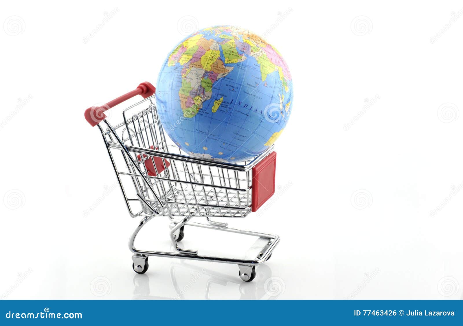 World Globe in Shopping Cart September 18, 2016 Stock Photo - Image of ...