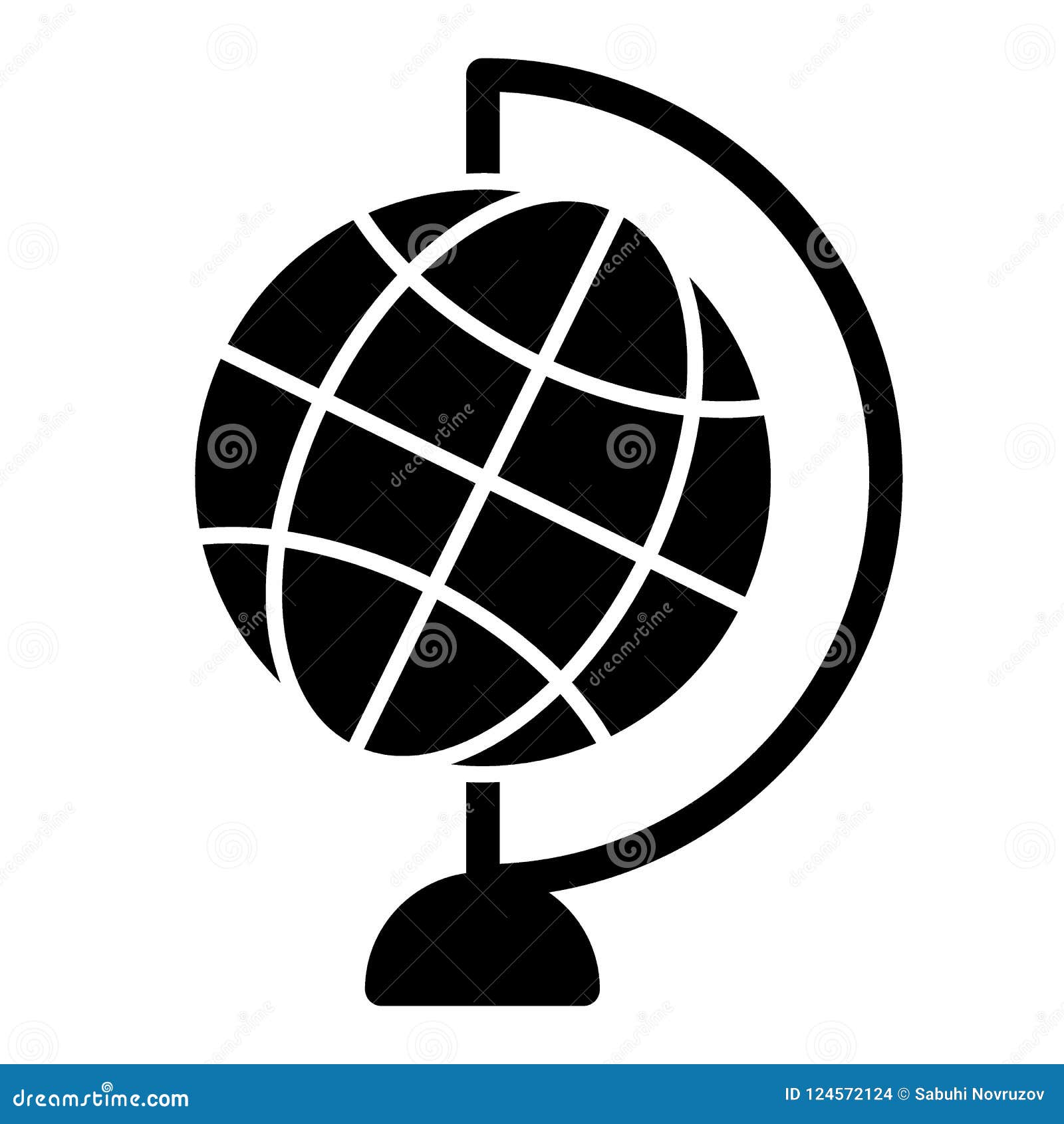 World Globe Solid Icon. Table Globe Vector Illustration Isolated on ...