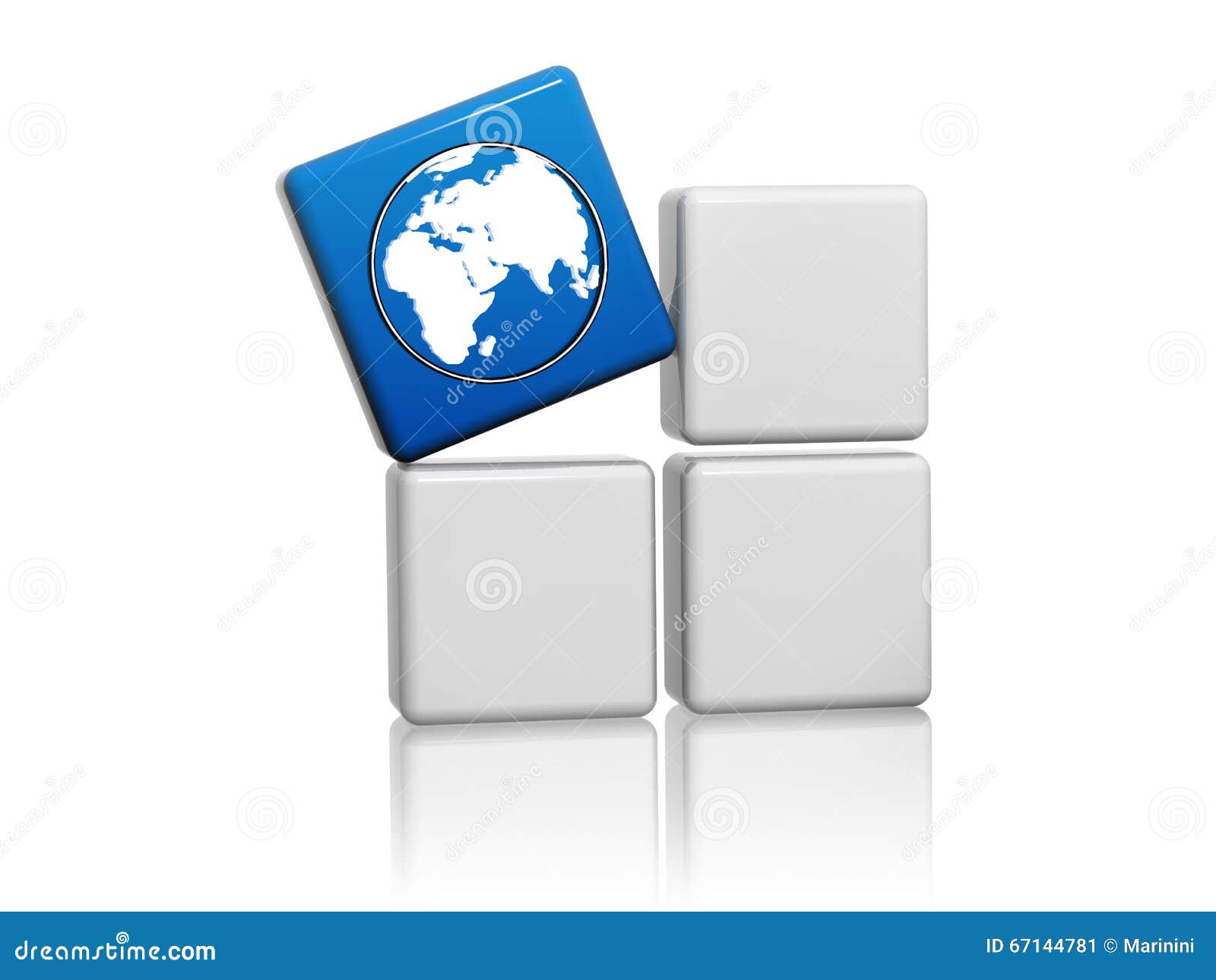 World Map As Cube Vector Illustration | CartoonDealer.com #29616400