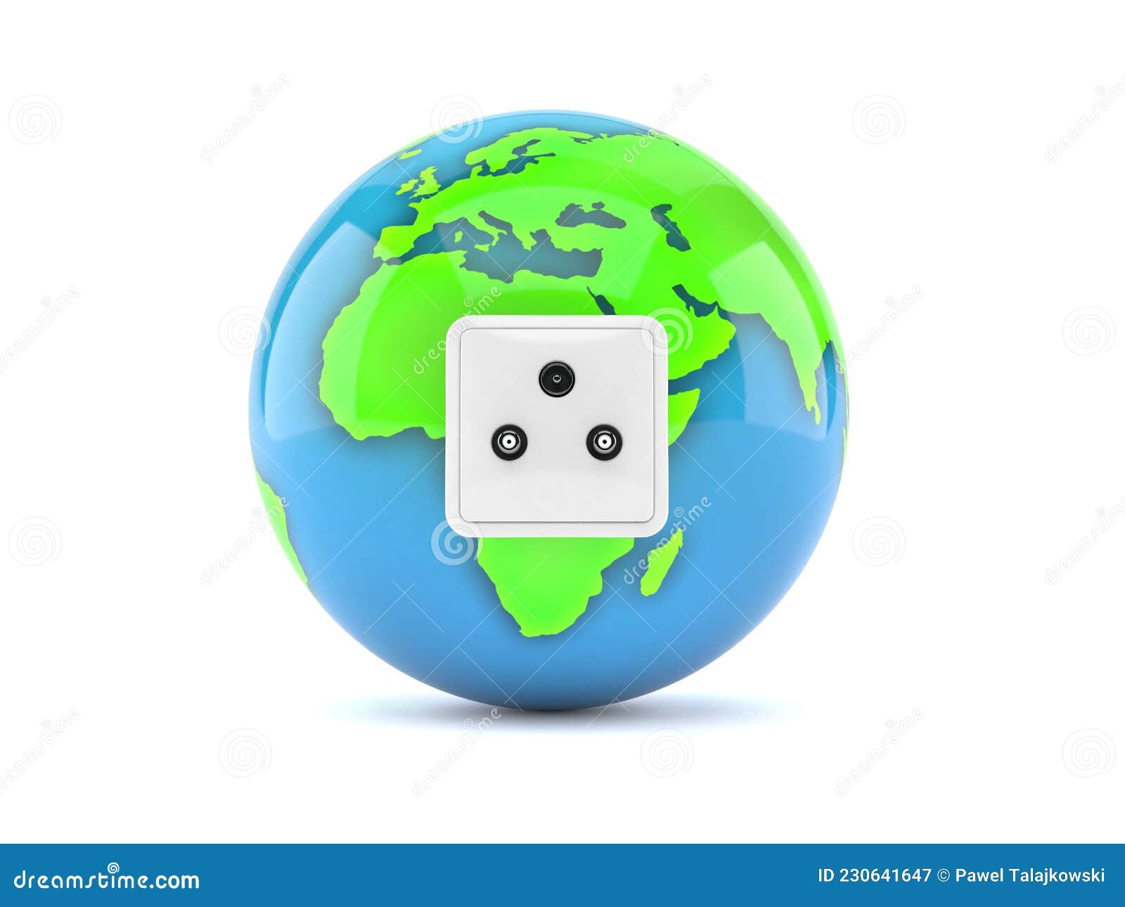 World globe with tv socket stock illustration. Illustration of outlet ...
