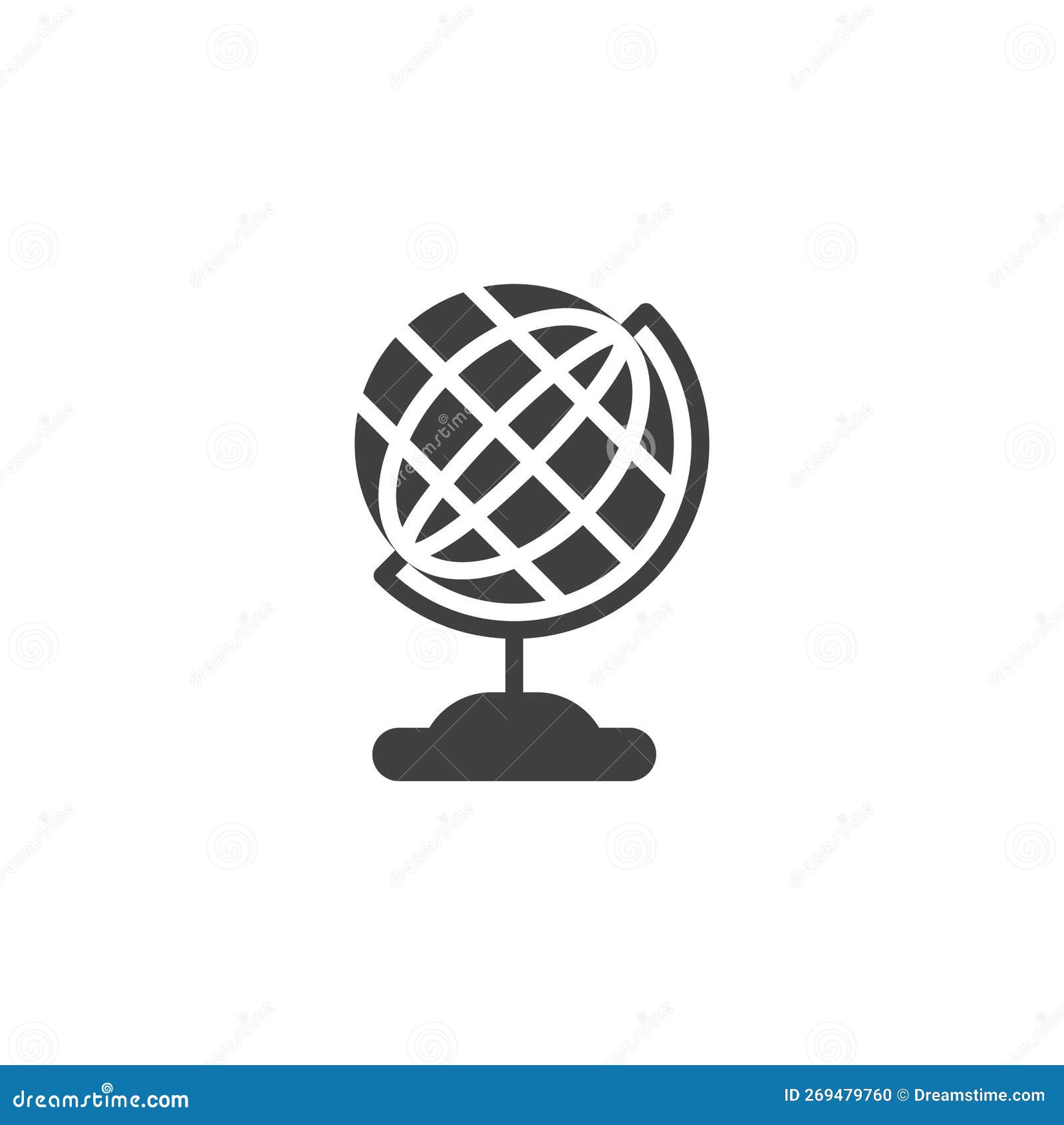 World globe vector icon stock vector. Illustration of icon - 269479760
