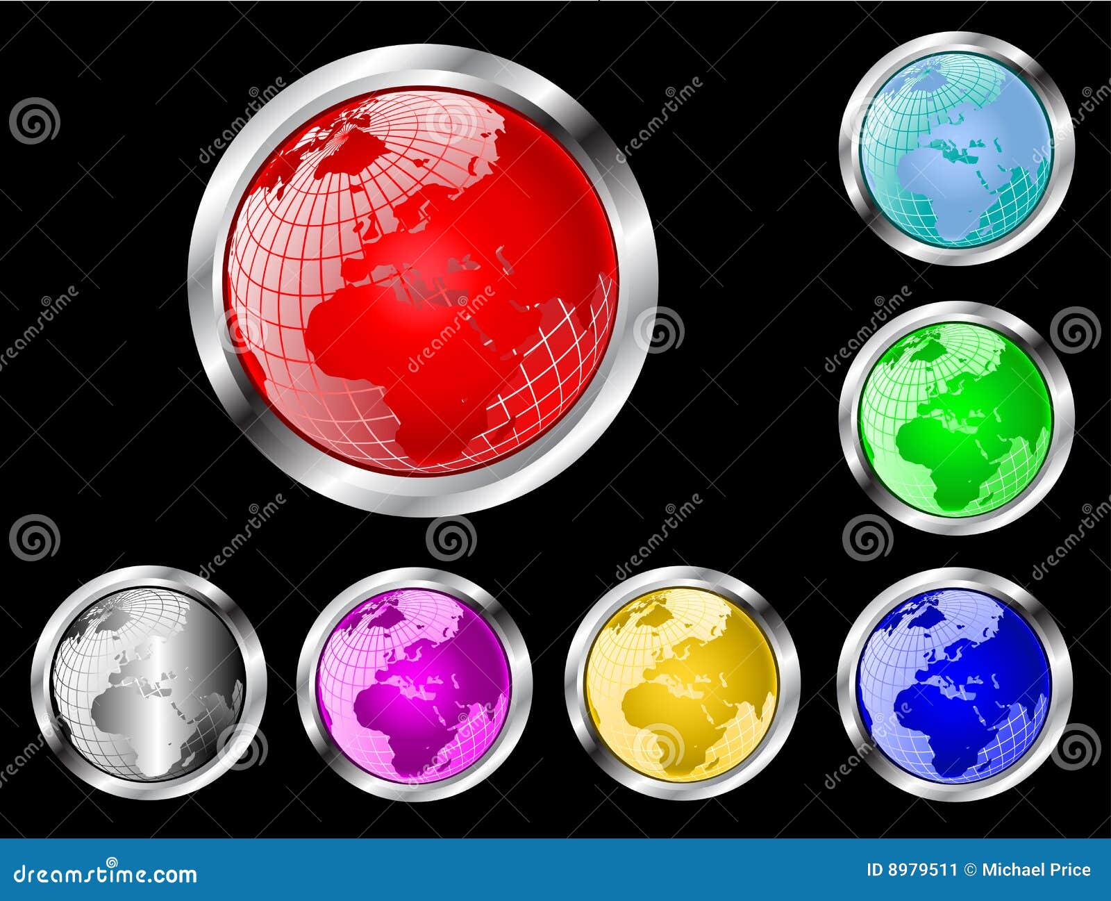 World Globe Vector Web Buttons Stock Vector - Illustration of purple ...