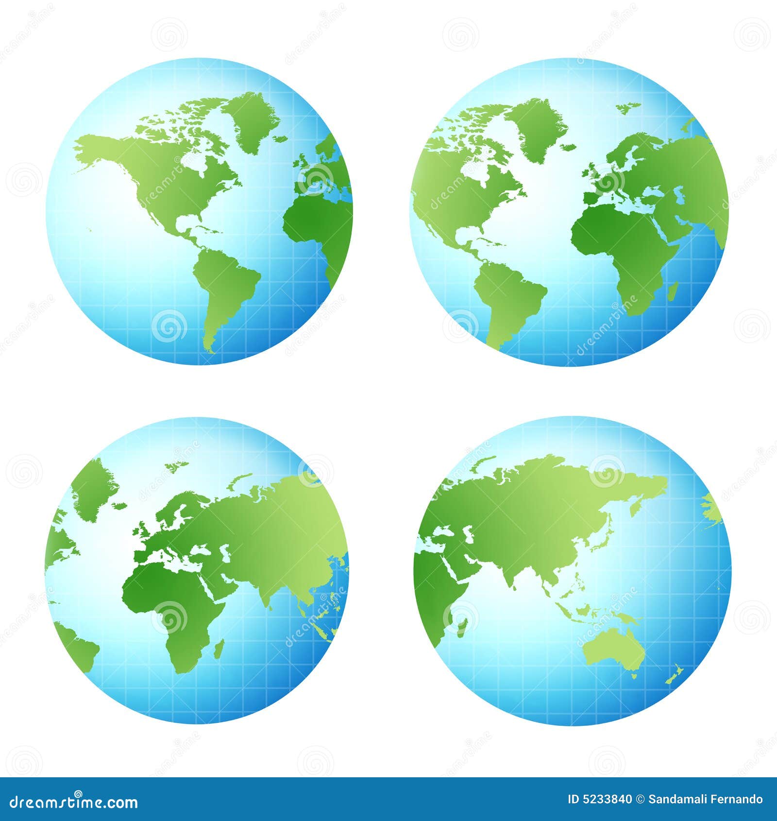 World globe views stock illustration. Illustration of digital - 5233840