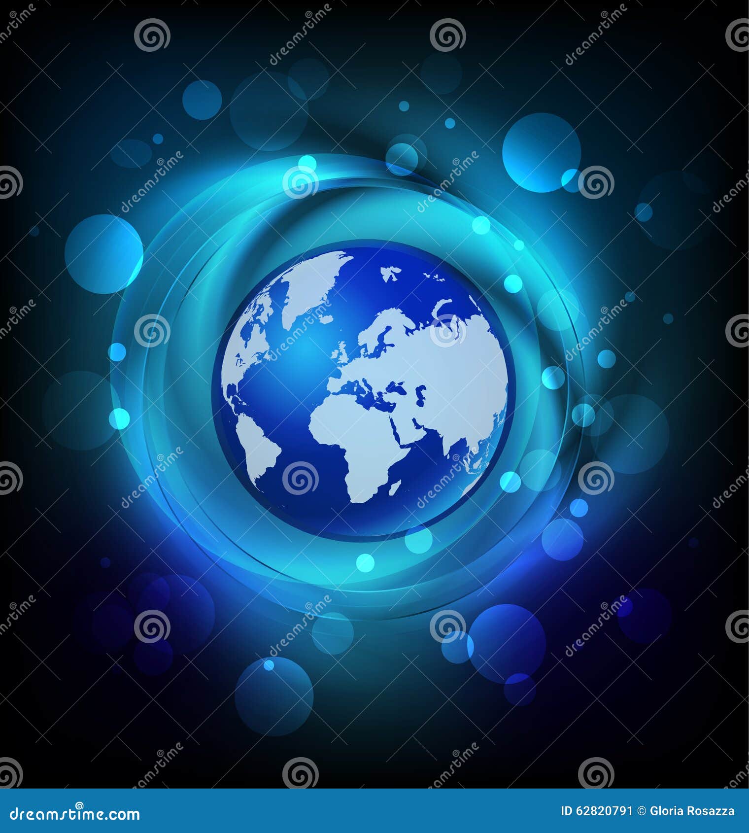 World Globe Vivid Blue Logo Stock Vector - Illustration of finance ...