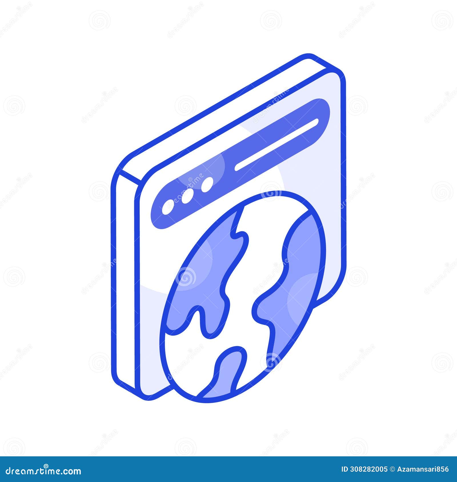 World Globe with Web Browser Showing Concept Icon of Global Website ...