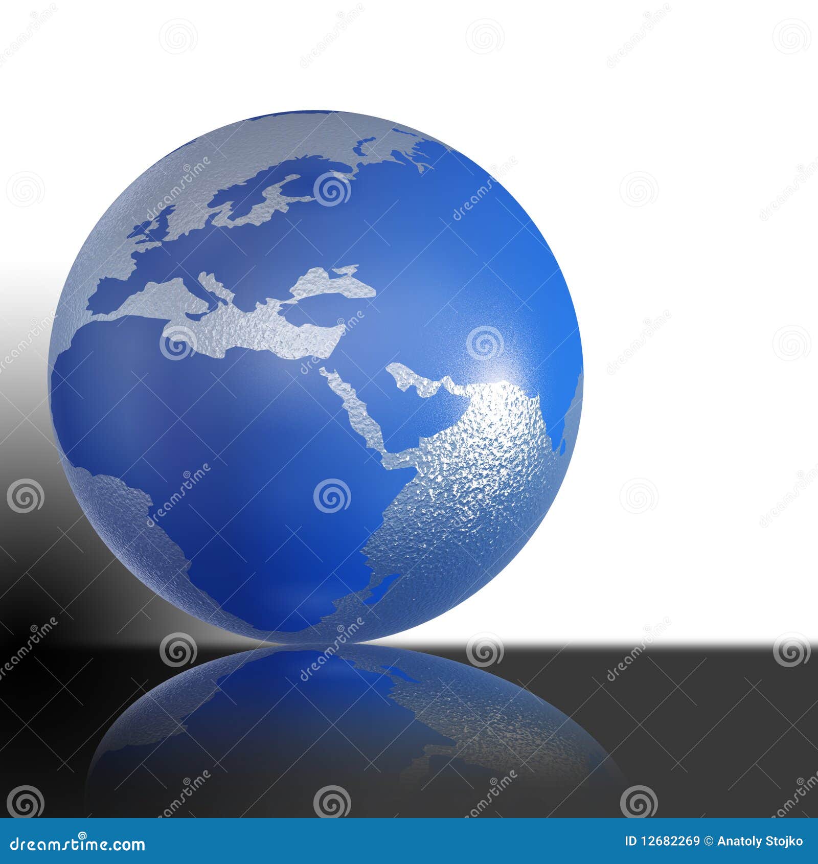 World Globe on White Background Stock Illustration - Illustration of ...