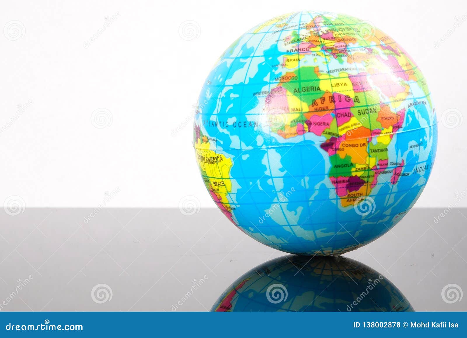 World Globe on White. Globalization Concept. Stock Photo - Image of ...