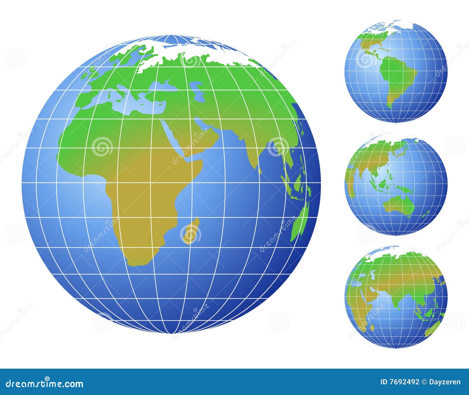 World Globes stock vector. Illustration of global, continent - 7692492
