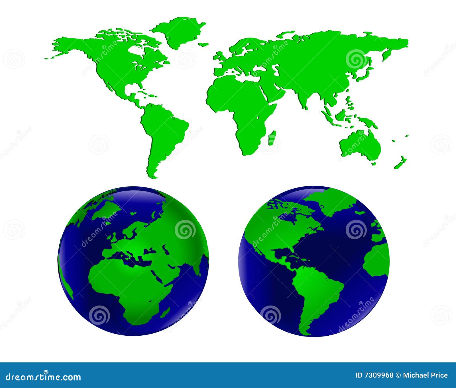 World Globes and Map stock vector. Illustration of concept - 7309968