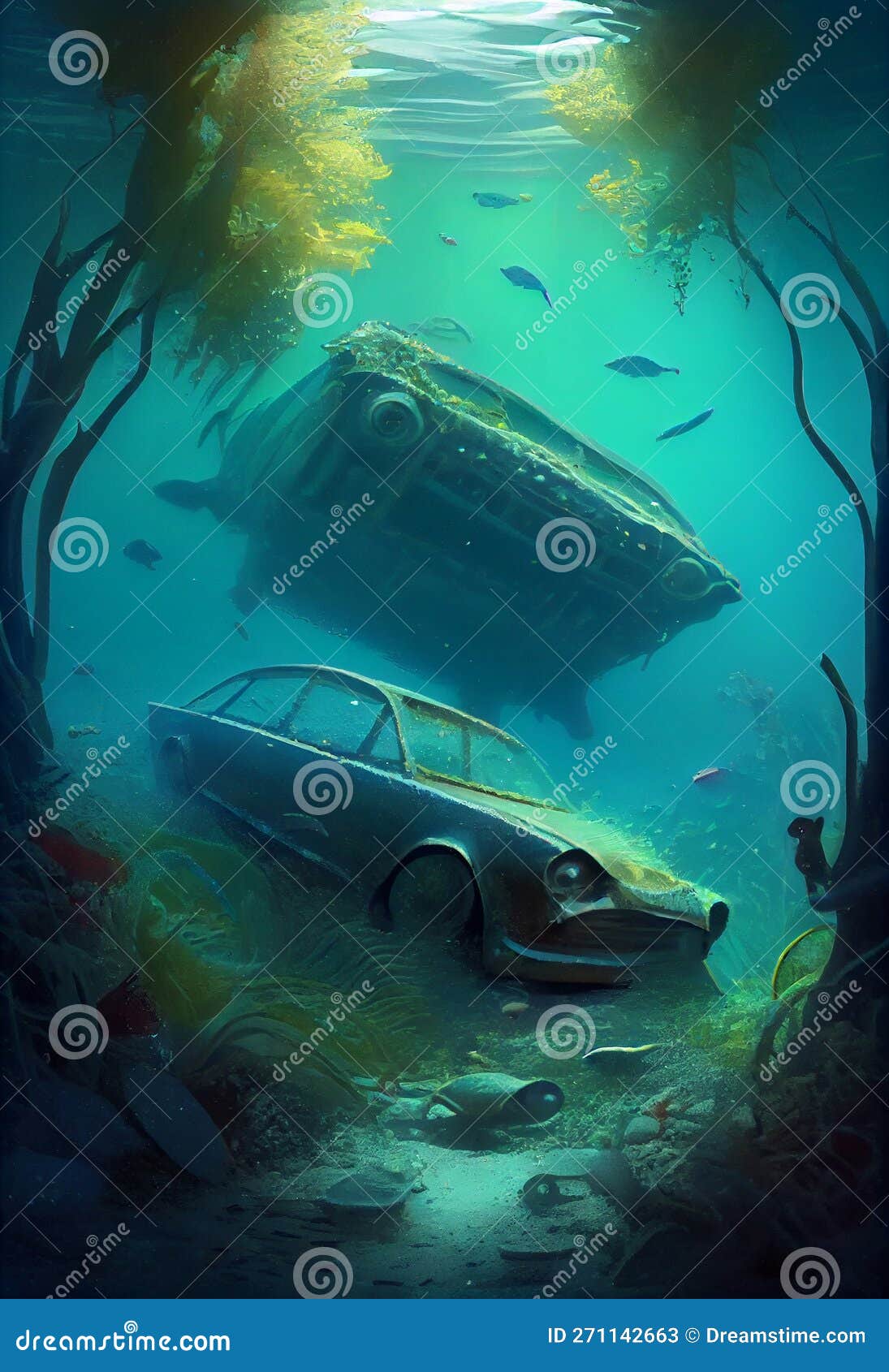 The World Gone Under Water. AI Generated Stock Image - Image of ... The World Gone Under Water. AI Generated Stock Image - Image of ...