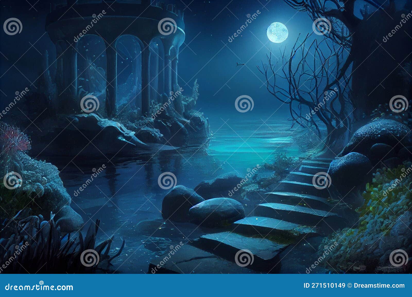 The World Gone Under Water. AI Generated Stock Illustration ...