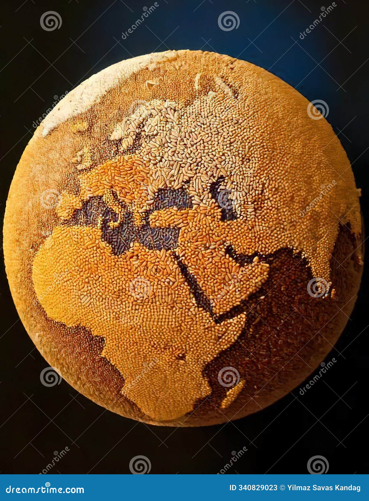 World Grain Map.World Map Created with Various Seeds Stock Illustration ...