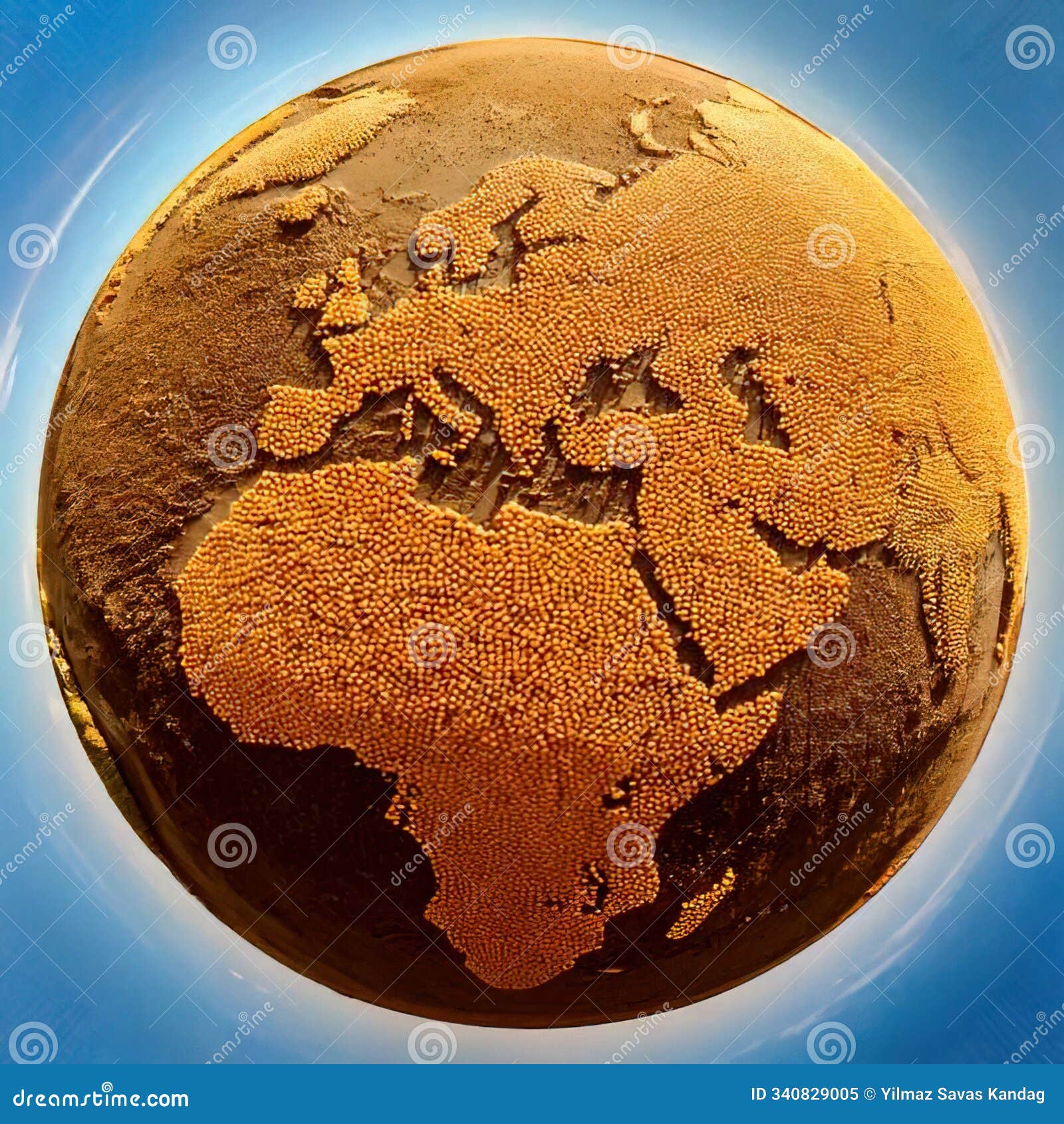 World Grain Map.World Map Created with Various Seeds Stock Illustration ...