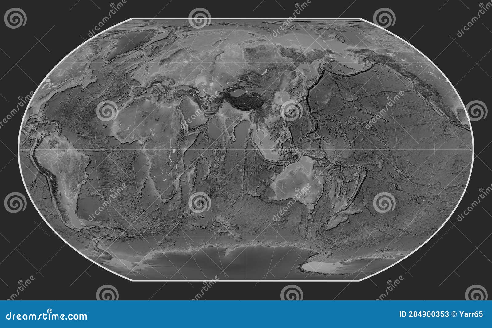 World Grayscale Map - 90 PM. Kavrayskiy VII Stock Illustration ...