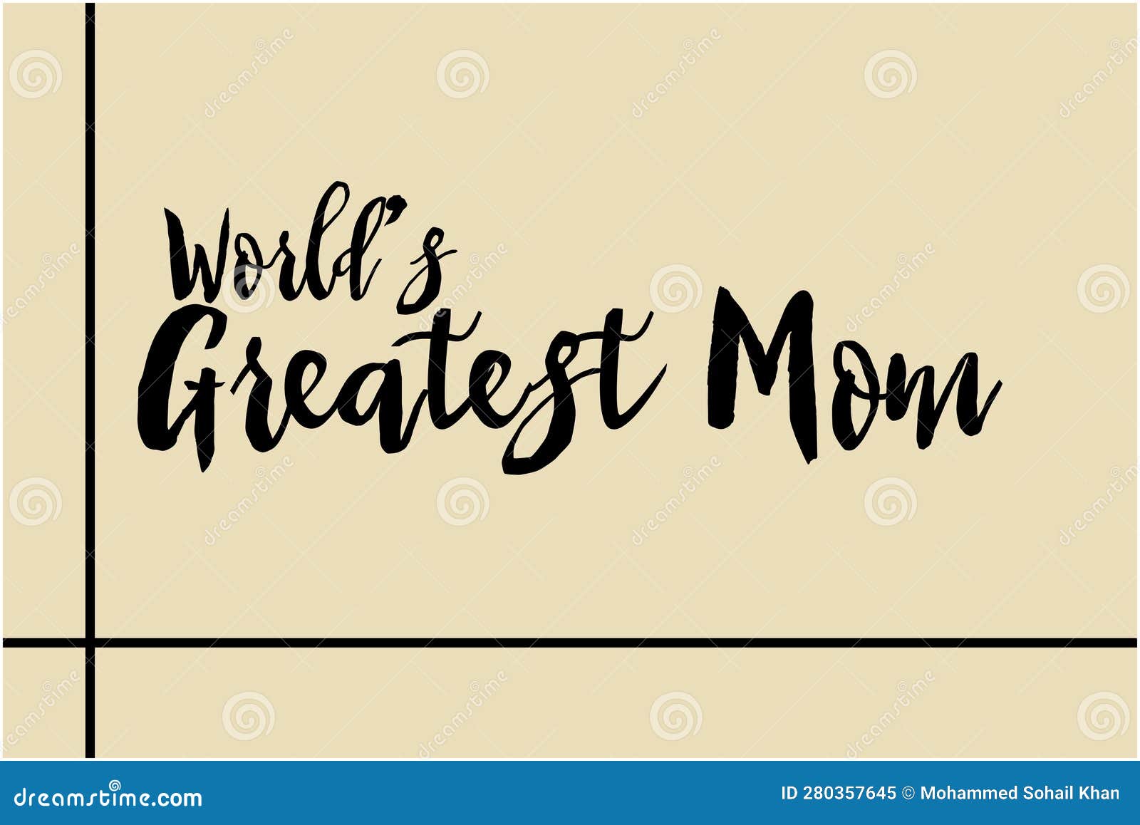World Greatest Mom Bold Typography Text Lettering Quote Vector Design ...