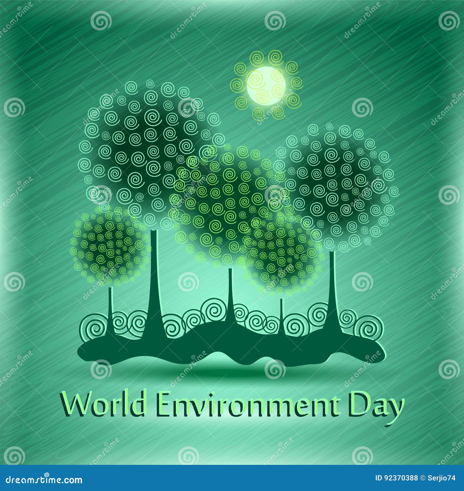World Green Environment Day Background. Stock Vector - Illustration of ...