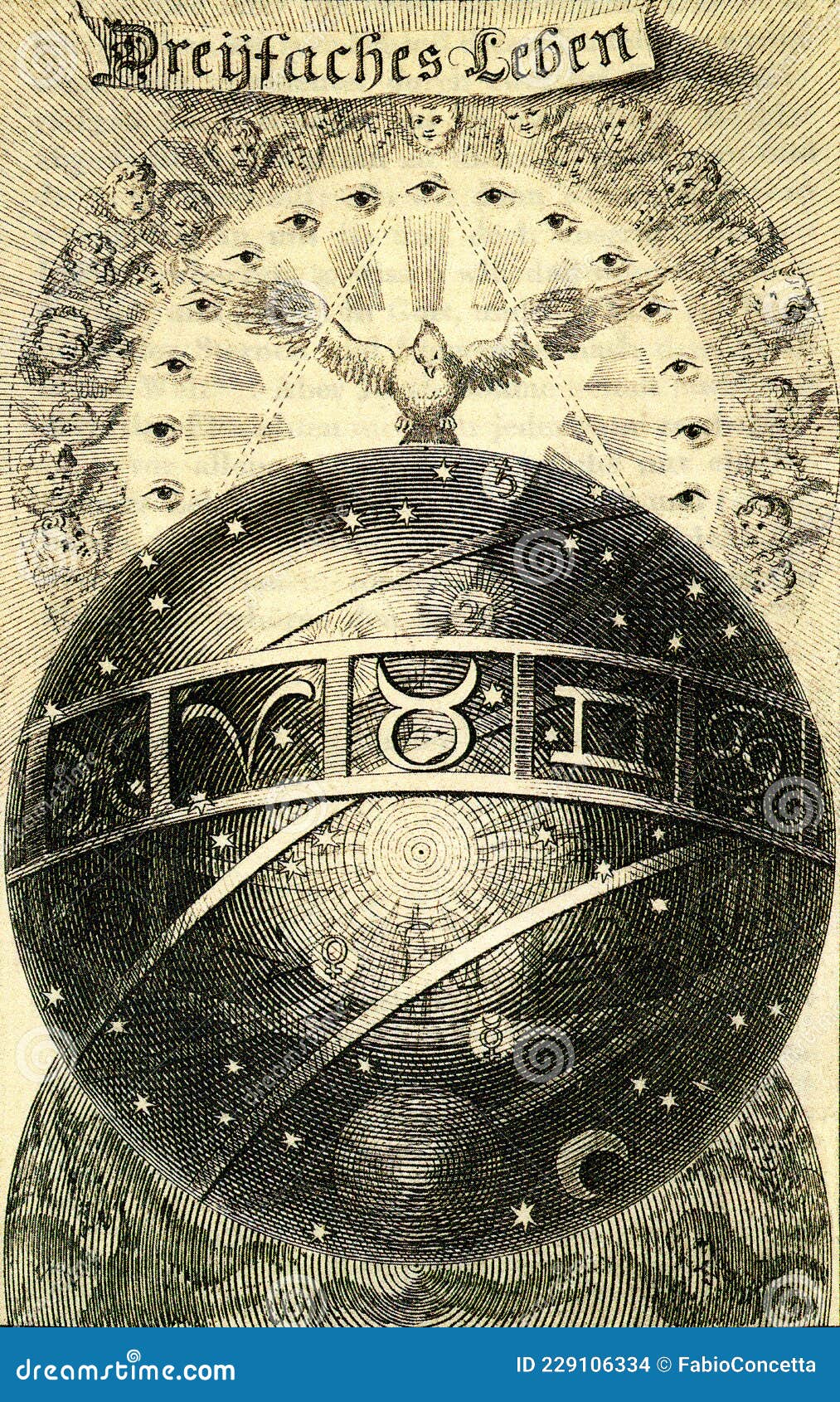 Alchemical Theosophical Illustration Of The Unfathomable Aspect Of God ...